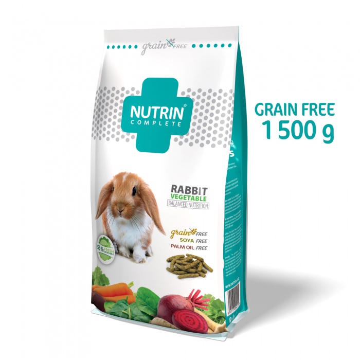 NUTRIN Complete Rabbit Vegetable grain free 1500 g :: Geckonia