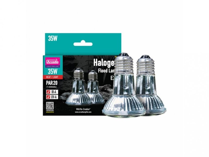 Arcadia Halogen Heat Lamp 35W TWIN PACK :: Geckonia